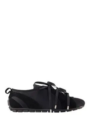 Simone Rocha Ballerina Grip Satin Sneakers - Black