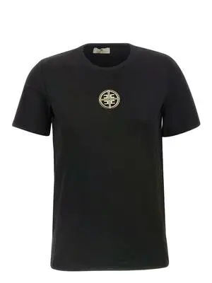 Elisabetta Franchi Logo-plaque T-shirt - Black