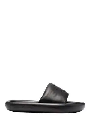Stella McCartney Perforated Logo Slides - Black