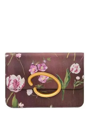 Oscar De La Renta O Pochette Floral-print Clutch Mini Bag - Brown