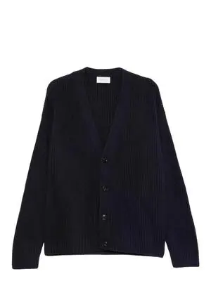 DIANA STUDIO Ribbed-knit V-neck Cardigan - Blue