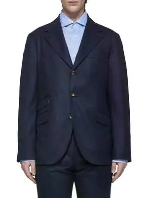 Brunello Cucinelli Single-breasted Wool Suit - Blue