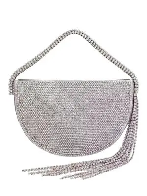 GEDEBE Gabi Rhinestone Fringed Tote Bag - Silver