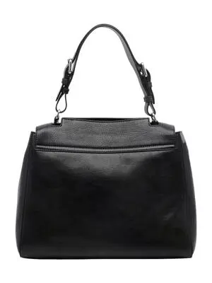 Orciani Sveva Leather Medium Handbag - Black
