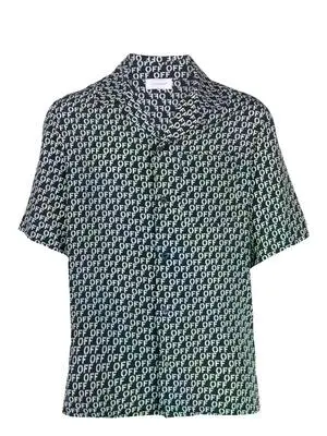 Off-White Logo-print Short-sleeve Shirt - Black