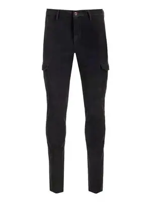 AL DUCA D’AOSTA 1902 Corduroy Cargo Pants - Black