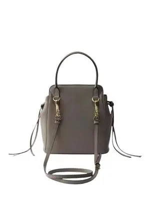 Prada Carry Mini Leather Handbag Grey
