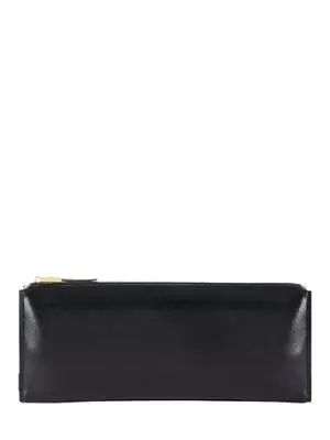 Elisabetta Franchi Patent-effect Clutch Bag - Black