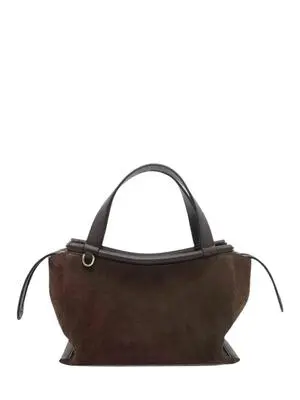 WANDLER Ida Suede Handbag - Brown