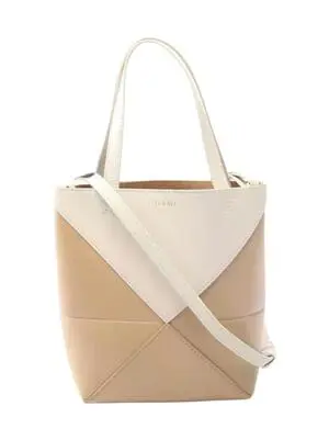 Loewe 2010s Mini Puzzle Fold Tote Bag - Neutrals