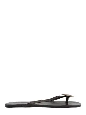 Christopher Esber Aura Quartz Leather Thong Sandals - Black