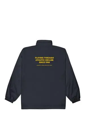 ANCHOR & CREW Navy Athletic Decline Sports Club League Embroidered Windbreaker Coat - Blue