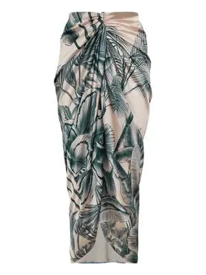 ANDRES OTALORA Cairo Pleated Midi Skirt - Print