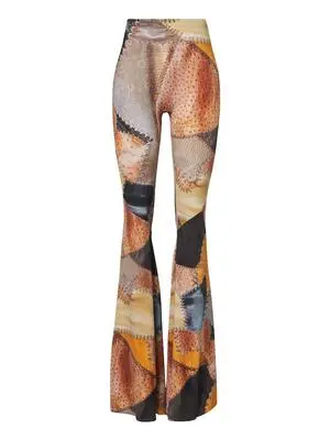 Roberto Cavalli Trompe L’oil Flared Pants - Multicoloured
