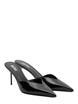 Paris Texas Lidia Patent Leather Mules - Black