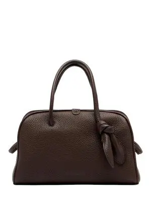 Jacquemus Turismo Small Leather Bowling Bag - Brown