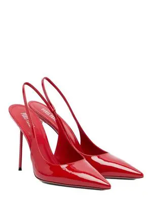 Paris Texas Lidia Patent Leather Slingback Pumps - Red
