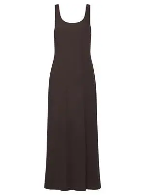 LESET Milo Cotton Maxi Dress - Brown