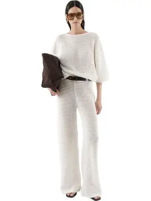 Arakii Crochet Pants - Off-white
