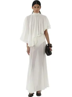 Arakii Sheer Maxi Skirt - Off-white