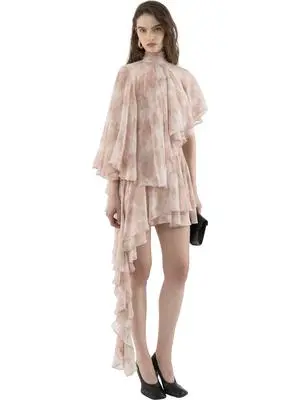 Arakii Flowy Silk Cape - Print