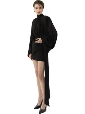 Arakii Balloon Mini Dress - Black
