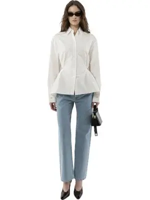 Arakii Oversized Slit Shirt - Off-white