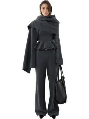 Arakii Knitted Suitpant - Dark Grey
