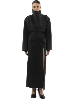 Arakii Asymmetric Pin Blazer - Dark Grey