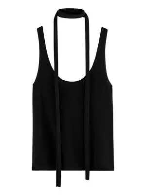 Arakii Mot Scarf Top - Black
