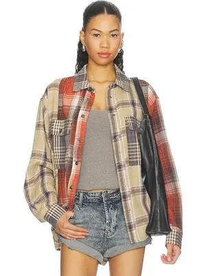 ONETEASPOON Essential Patchwork Flannel Shirt In . Also - Multi