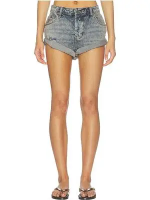 ONETEASPOON Bandits Low Waist Denim Short In . Also - Blue