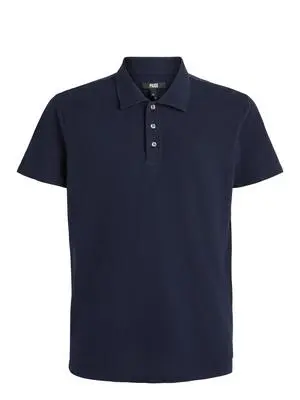 Paige Cotton Demille Polo Shirt - Black