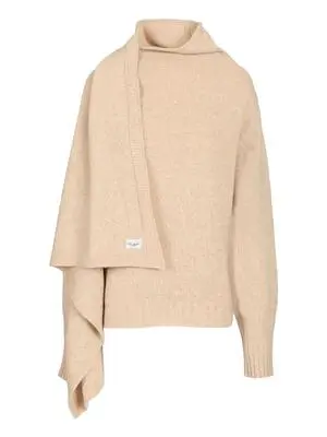 Attico Wool Scarf Sweater - Beige