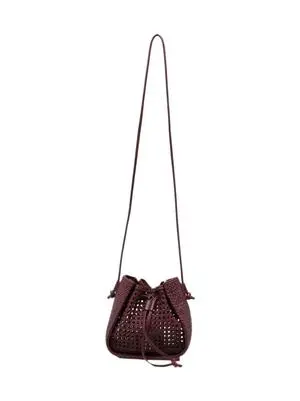 FORTE_FORTE My Pepita Leather Bucket Bag - Red