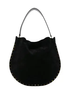 Isabel Marant Étoile Oskan Suede Leather Hobo Bag - Black