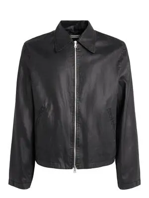 Our Legacy Faux Leather Zip-up Jacket - Black