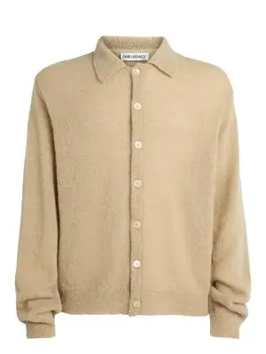 Our Legacy Alpaca-blend Evening Polo Cardigan - Green