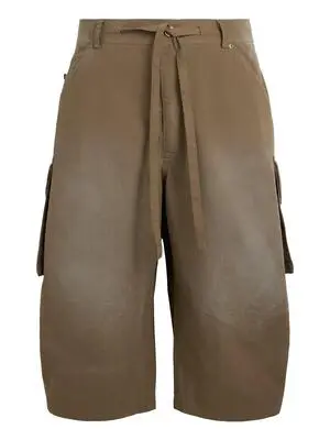 424 Cotton Cargo Bermuda Shorts - Green