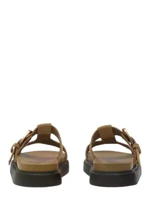 Clarks Aristella West Buckle-fastening Flat Sandals - Brown
