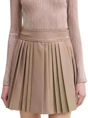 Guess Mini Pleated Skirt - Brown