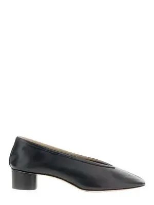 Le Monde Beryl Calf Leather Block-heel Pumps - Black