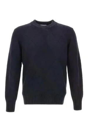 KANGRA Diamond-knit Virgin-wool Sweater - Blue