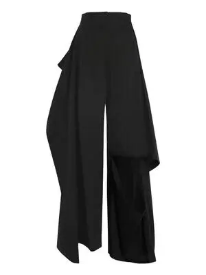 A.W.A.K.E. Mode Slit-knee Draped Trousers - Black