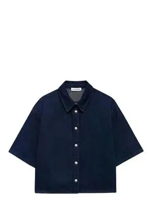 ANINE BING Lincoln Shirt Ink - Blue