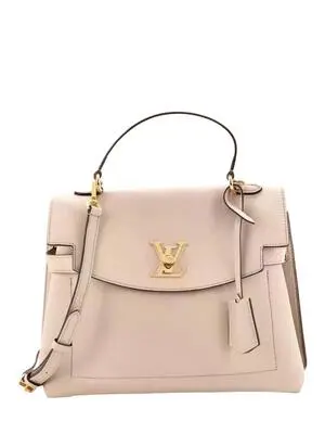 LOUIS VUITTON Lockme Ever Handbag Leather Mm Satchel - Neutrals