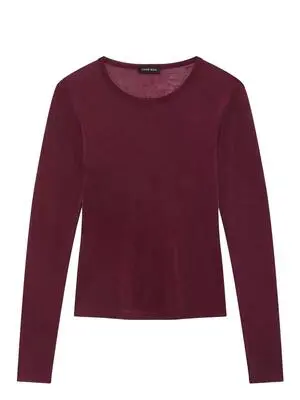 ANINE BING Sylvie Long-sleeve T-shirt Fig - Red