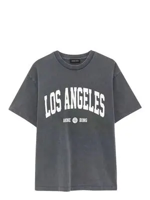 ANINE BING Cade T-shirt Los Angeles University Washed - Grey