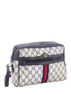 Gucci Vintage Ophidia Gg Canvas Small Shoulder Bag - Blue