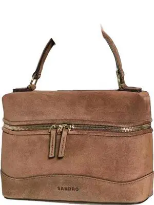 Sandro City Leather Mini Bag - Brown